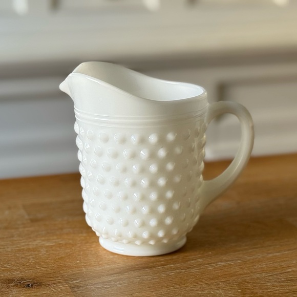 Kitchen | Vintage Hobnail Milk Glass Small Pitcher | Poshmark